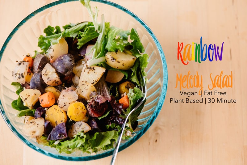 Rainbow Lemon Basil Potato Melody Salad | {Fat Free, Medical Medium ...